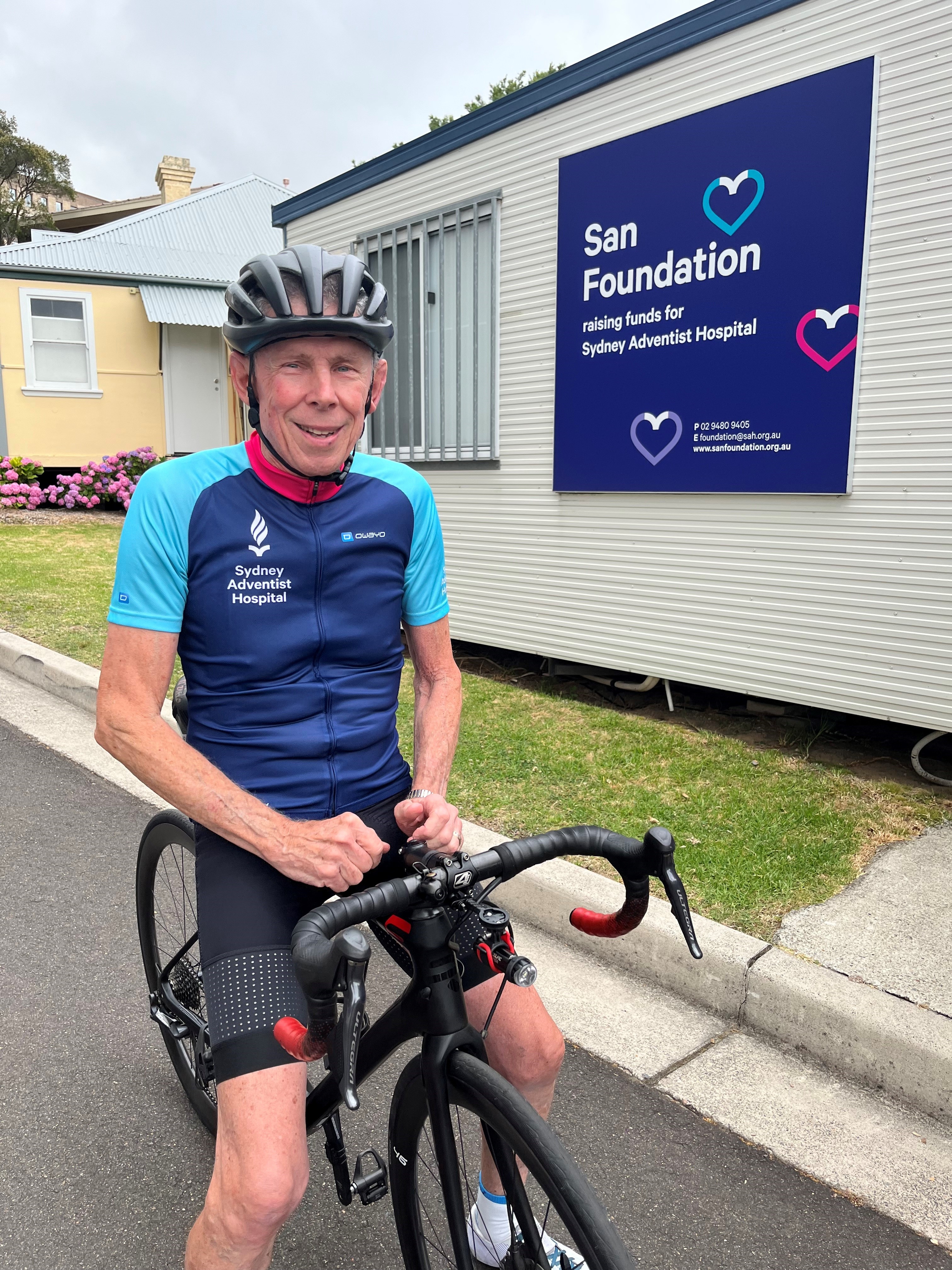 San Foundation - News - 12,000km and still peddling to raise funds for ...